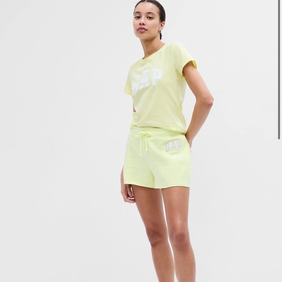 GAP Factory | Shorts | Nwt Gap Logo Fleece Shorts Color Colorcitron Yellow | Poshmark